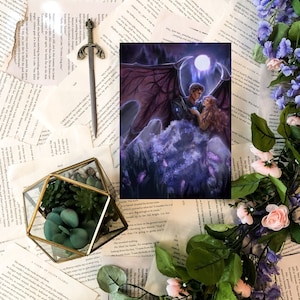 The Gwynriel Bookmark ACOTAR Art Sarah J Maas Azriel and Gwyn - Etsy
