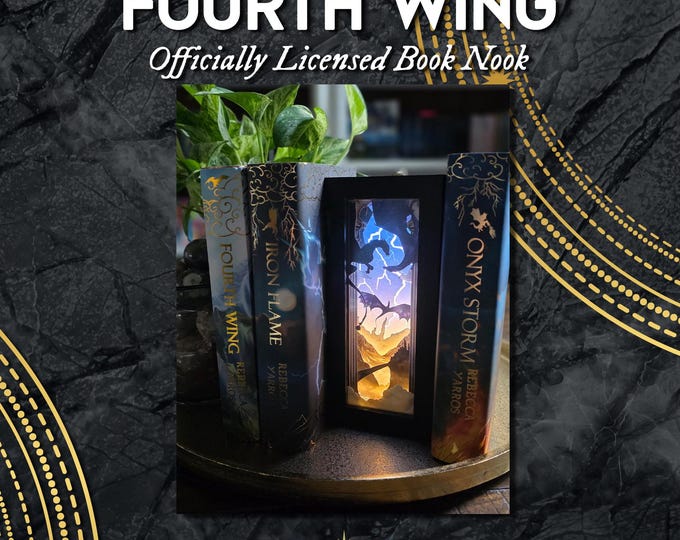 Fourth Wing Book Nook Officially Licensed, Rebecca Yarros Officially ...