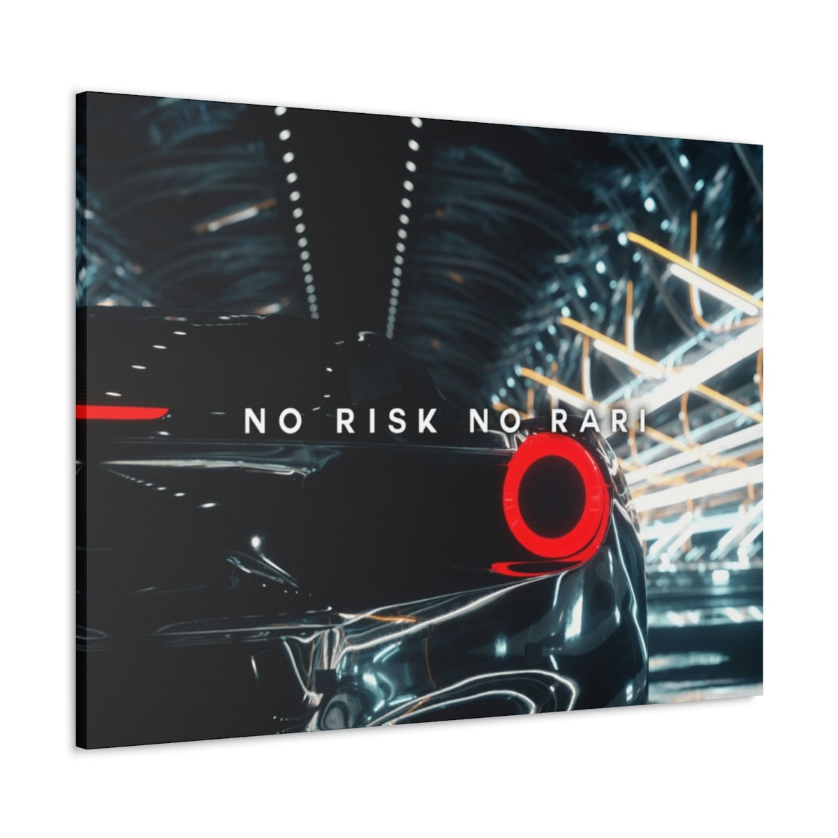 No Risk No Rari Motivational Canvas Wall Art Framed, Inspirational Wall ...