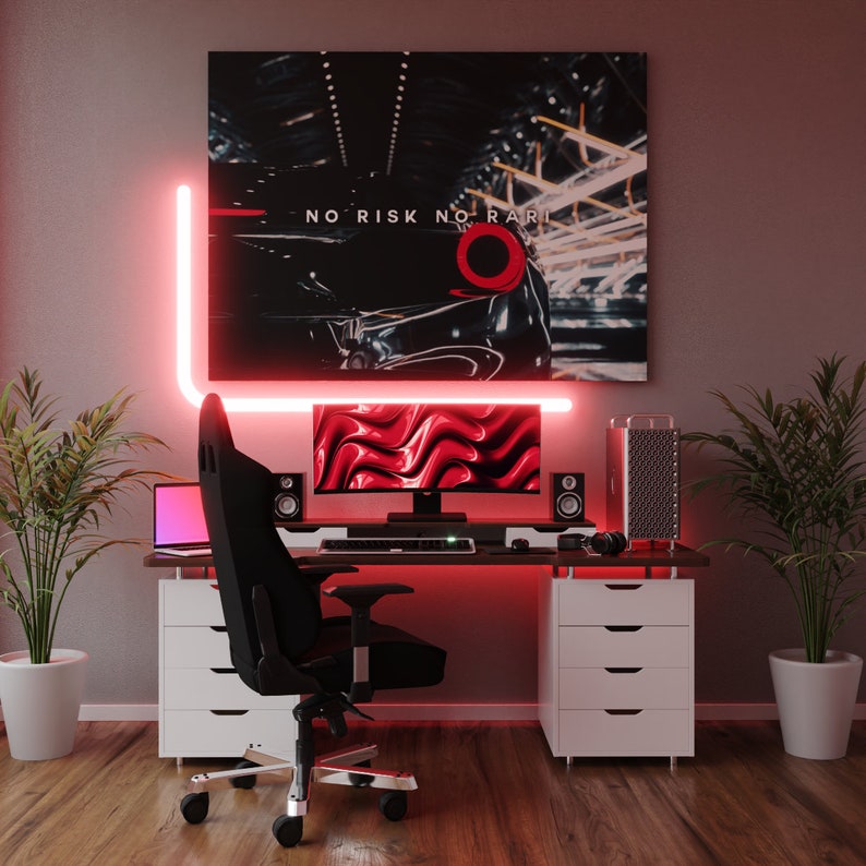 No Risk No Rari Motivational Canvas Wall Art Framed, Inspirational Wall ...