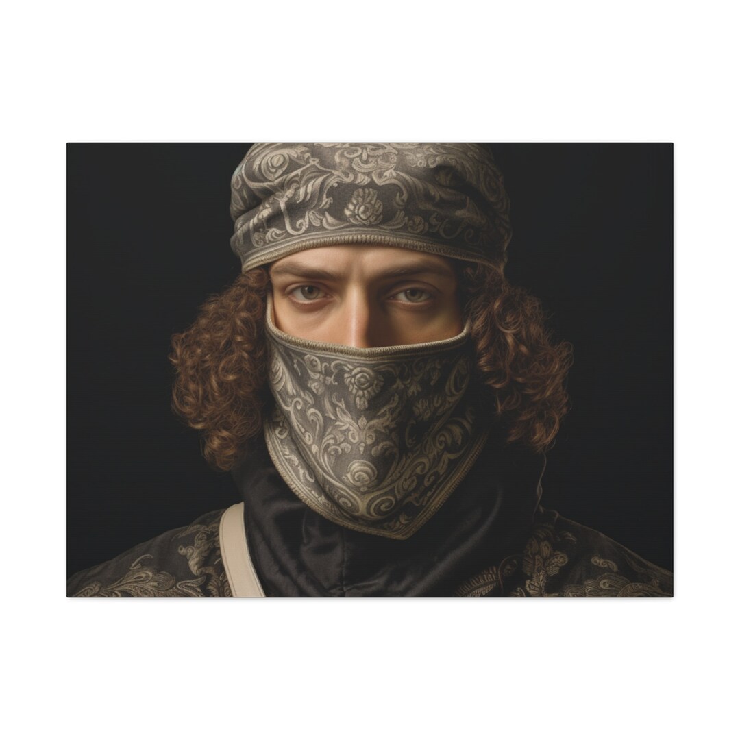 Renaissance Bandit Canvas Wall Art Framed, Ready to Hang Wall Art ...