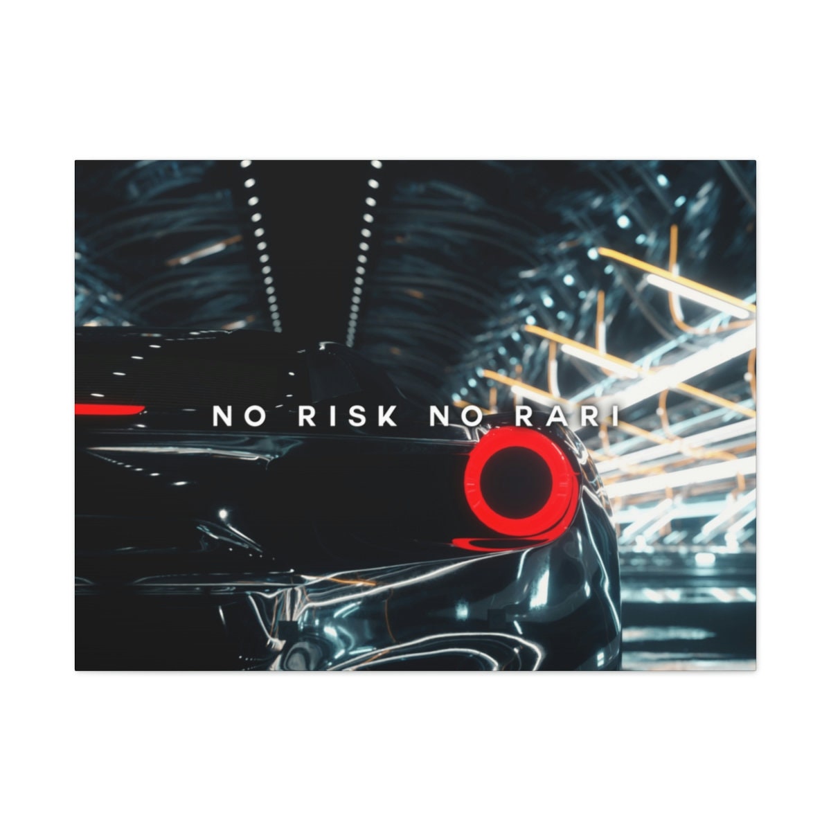 No Risk No Rari Motivational Canvas Wall Art Framed, Inspirational Wall ...