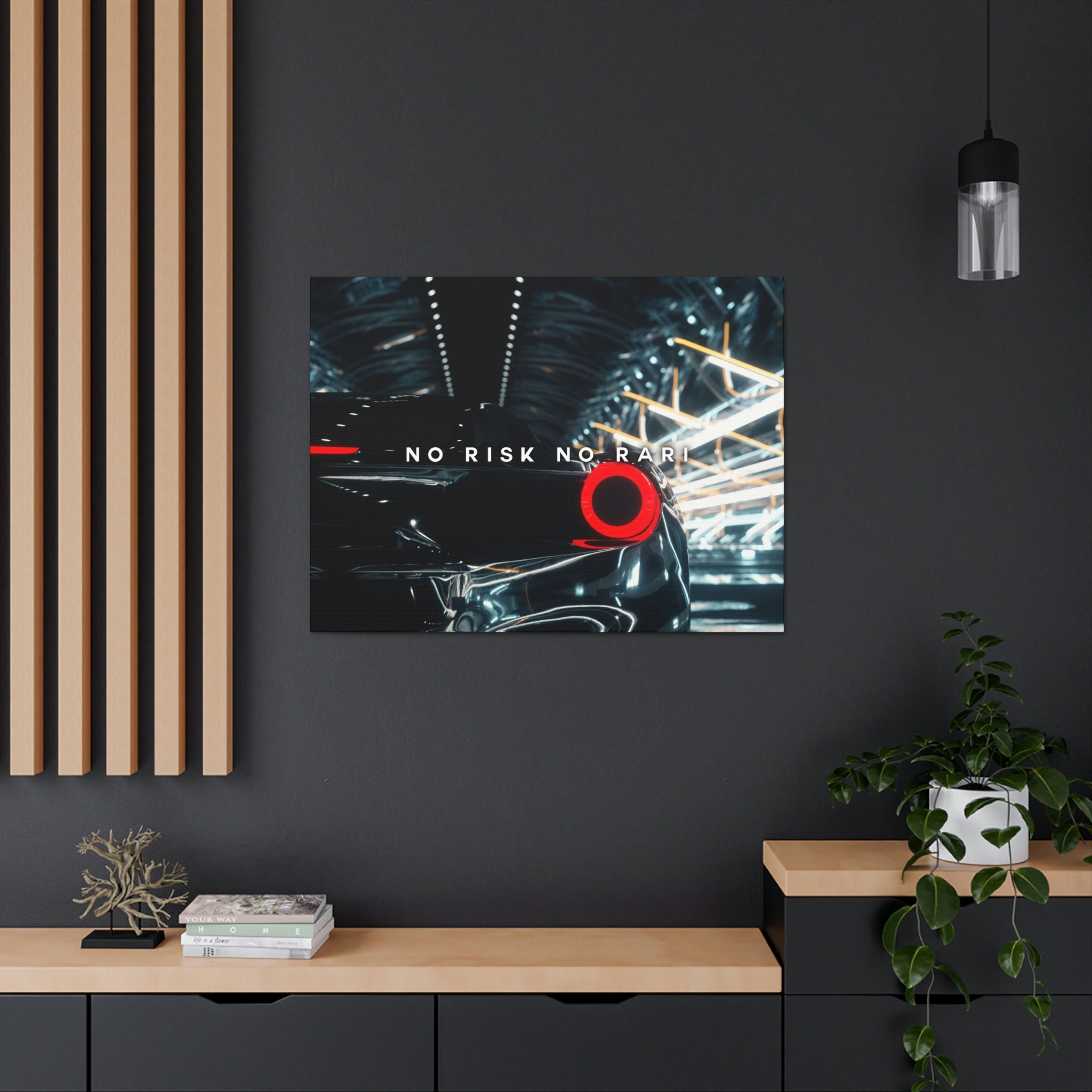 No Risk No Rari Motivational Canvas Wall Art Framed, Inspirational Wall ...