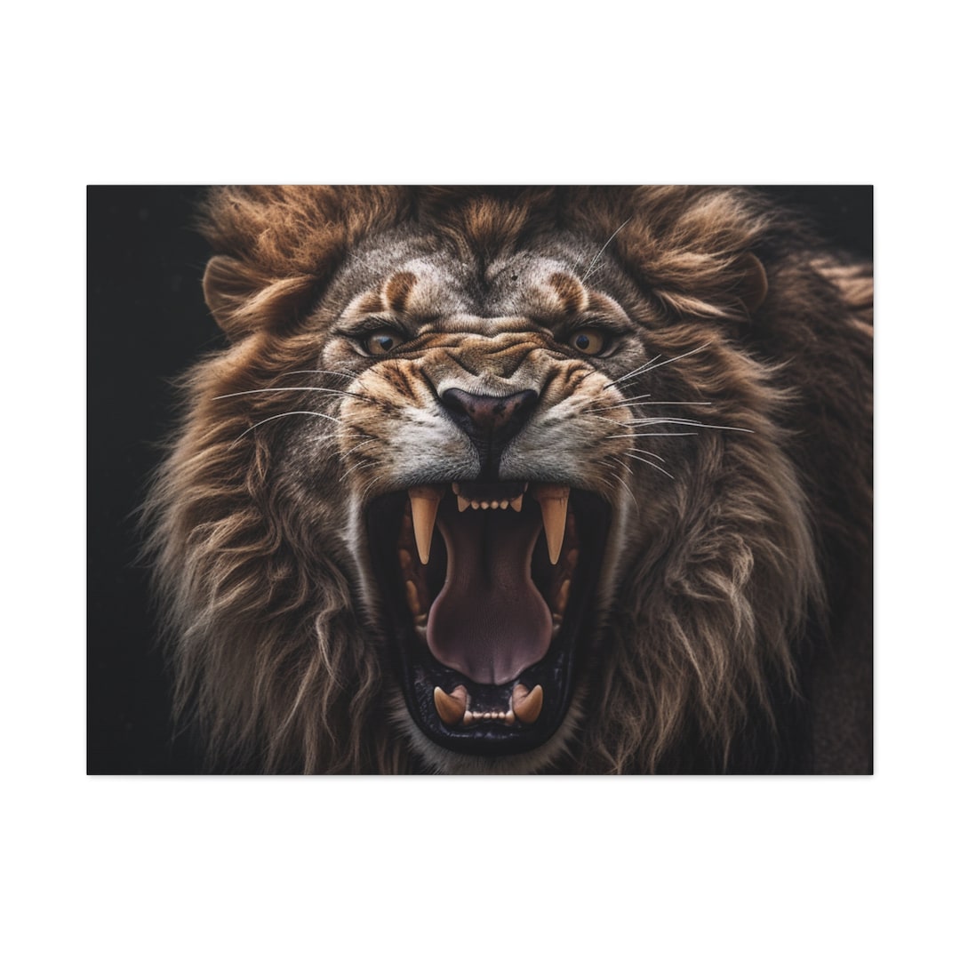 Lion Canvas Wall Art Home Room Decor Lion Wall Art Majestic - Etsy