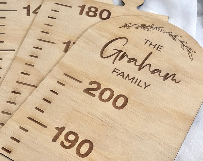 Personalised Growth Chart | Kids Childrens Family Height Wall Ruler ...