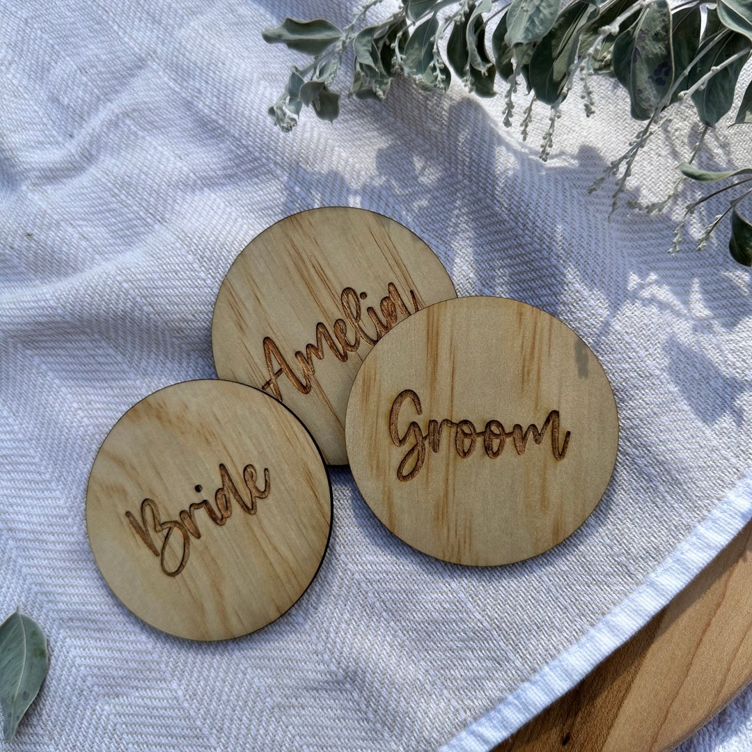 Personalised Place Cards Setting Laser Cut Name Tags Rustic Wedding ...