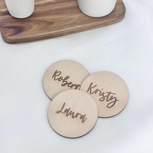 Personalised Place Cards | Setting Laser Cut Name Tags Rustic Wedding ...