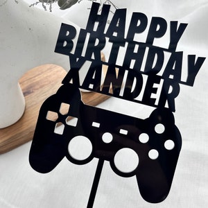 Video Game Controller Happy Birthday Cake Topper | Acrylic Cake ...
