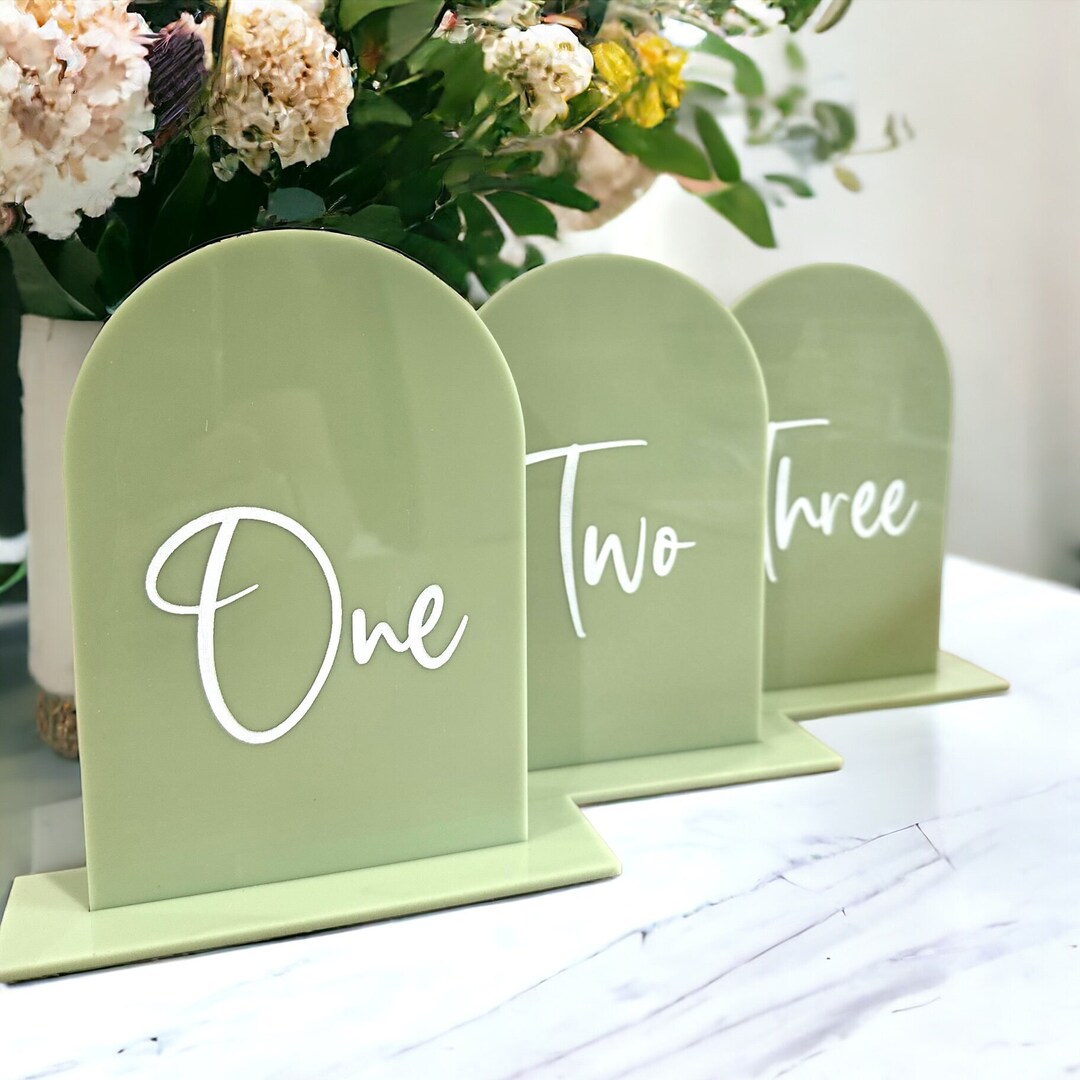 Acrylic Table Numbers | Personalized Custom Table Cards Cocktail Party ...
