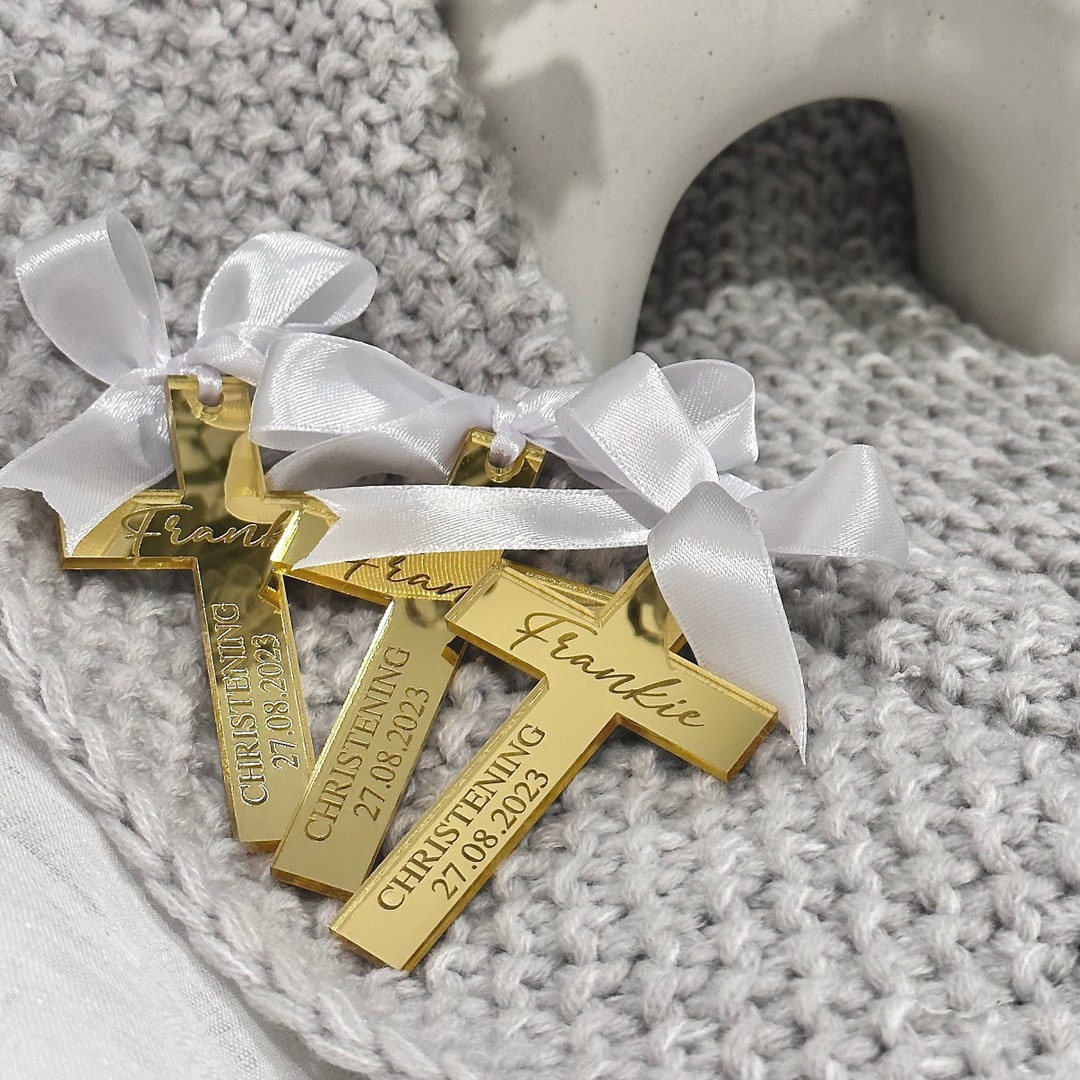 Acrylic Baptism Favour | Personalised Custom Favor Bomboniere Gift Tag ...