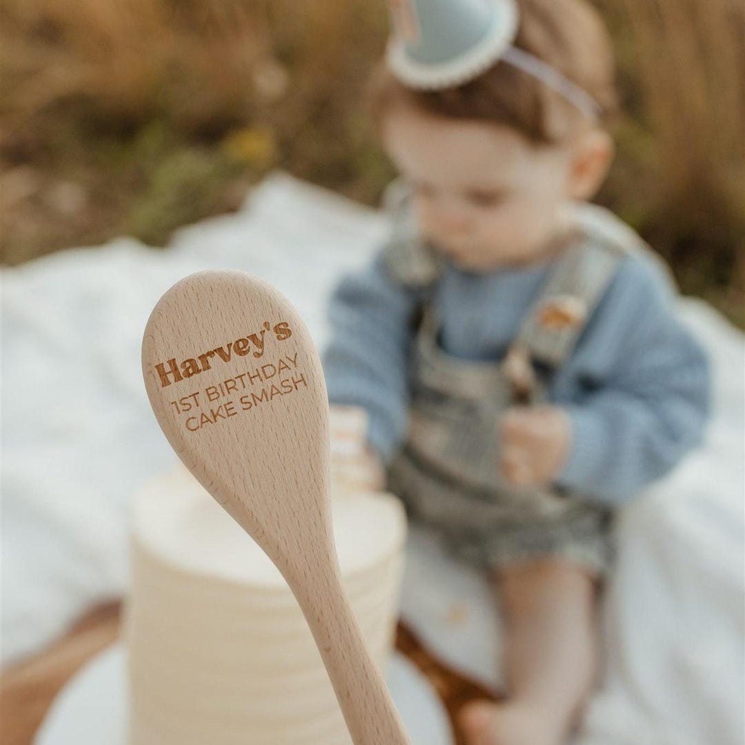 Cake Smash Spoon | First Birthday Spoon Custom Personalised Engraved ...
