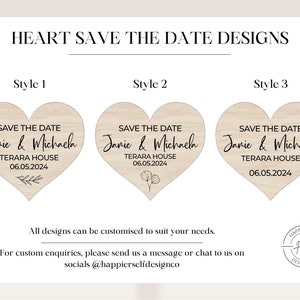 Heart Shaped Save the Date Magnet Cards | Custom Setting Tags Rustic ...
