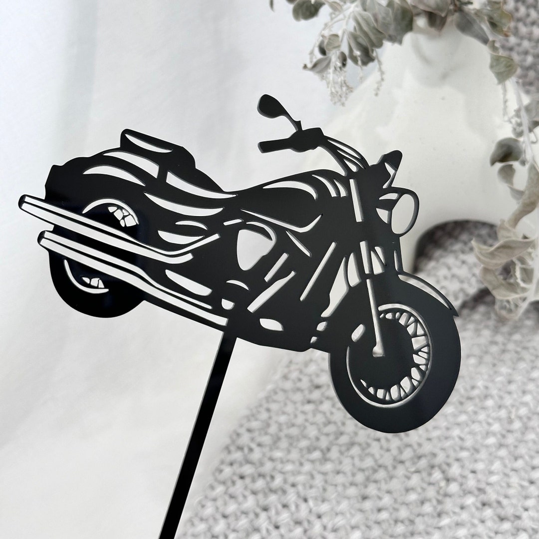 Indian Motorcycle Acrylic Cake Topper | Mens Womens Birthday Age Number ...
