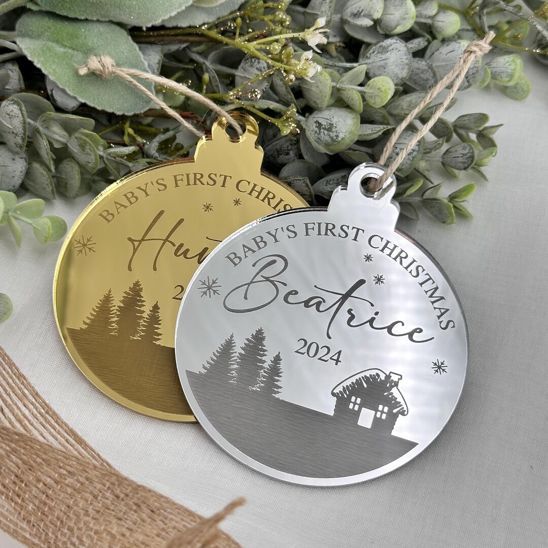 Baby's First Christmas Bauble | Personalised Personalized Gift Baby ...