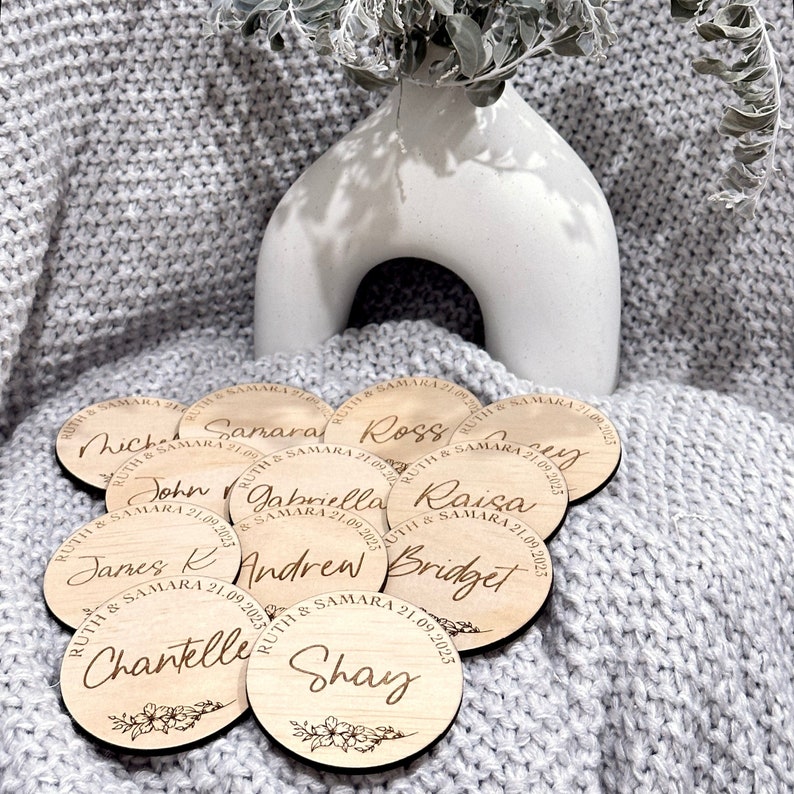 Custom Place Cards Setting Laser Cut Name Tags Rustic - Etsy UK