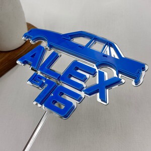 Holden VK Car Name Cake Topper | Acrylic Cake Decor Gold Silver Double ...