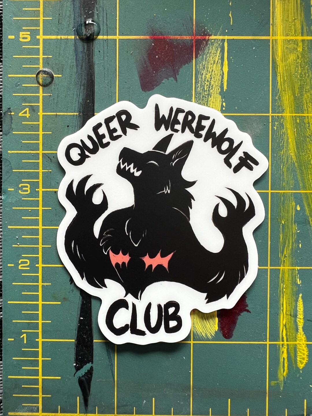 Glow in the Dark Queer Werewolf Club Sticker! - Etsy