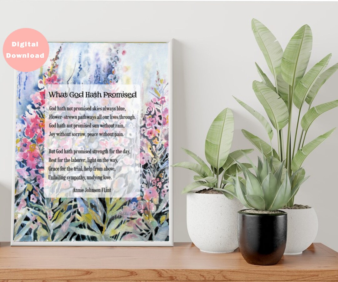 What God Hath Promised Printable Wall Art Inspirational - Etsy