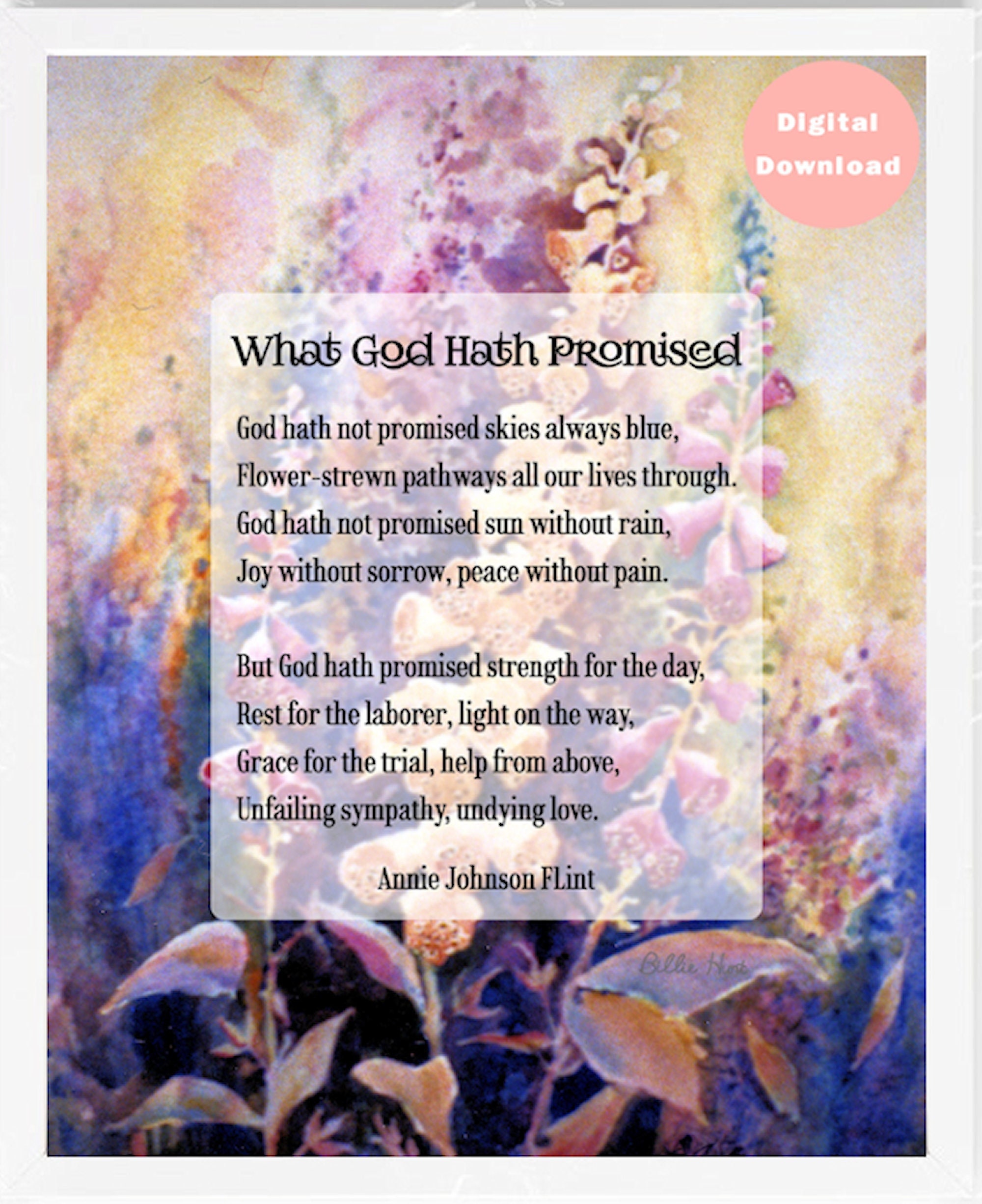 What God Hath Promised Printable Wall Art Inspirational - Etsy