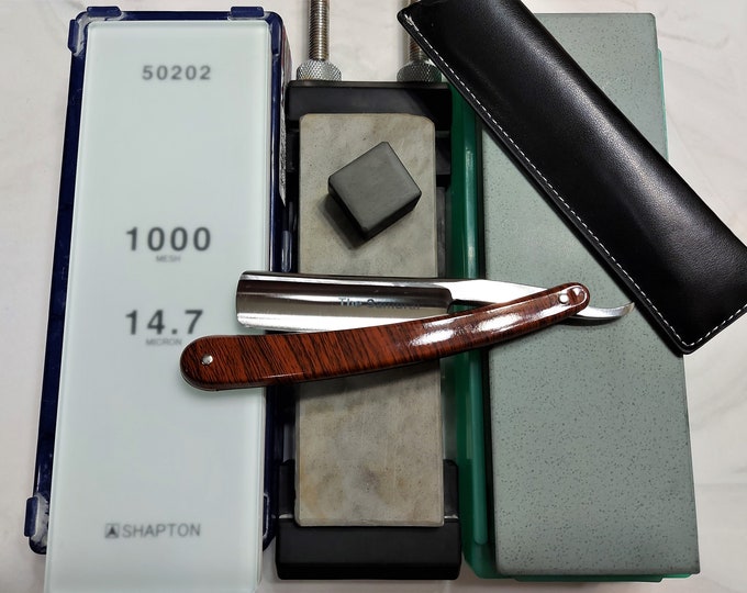 Straight Razor, Honed in USA & Ready-to-use (comes W/ Leather Sheath ...