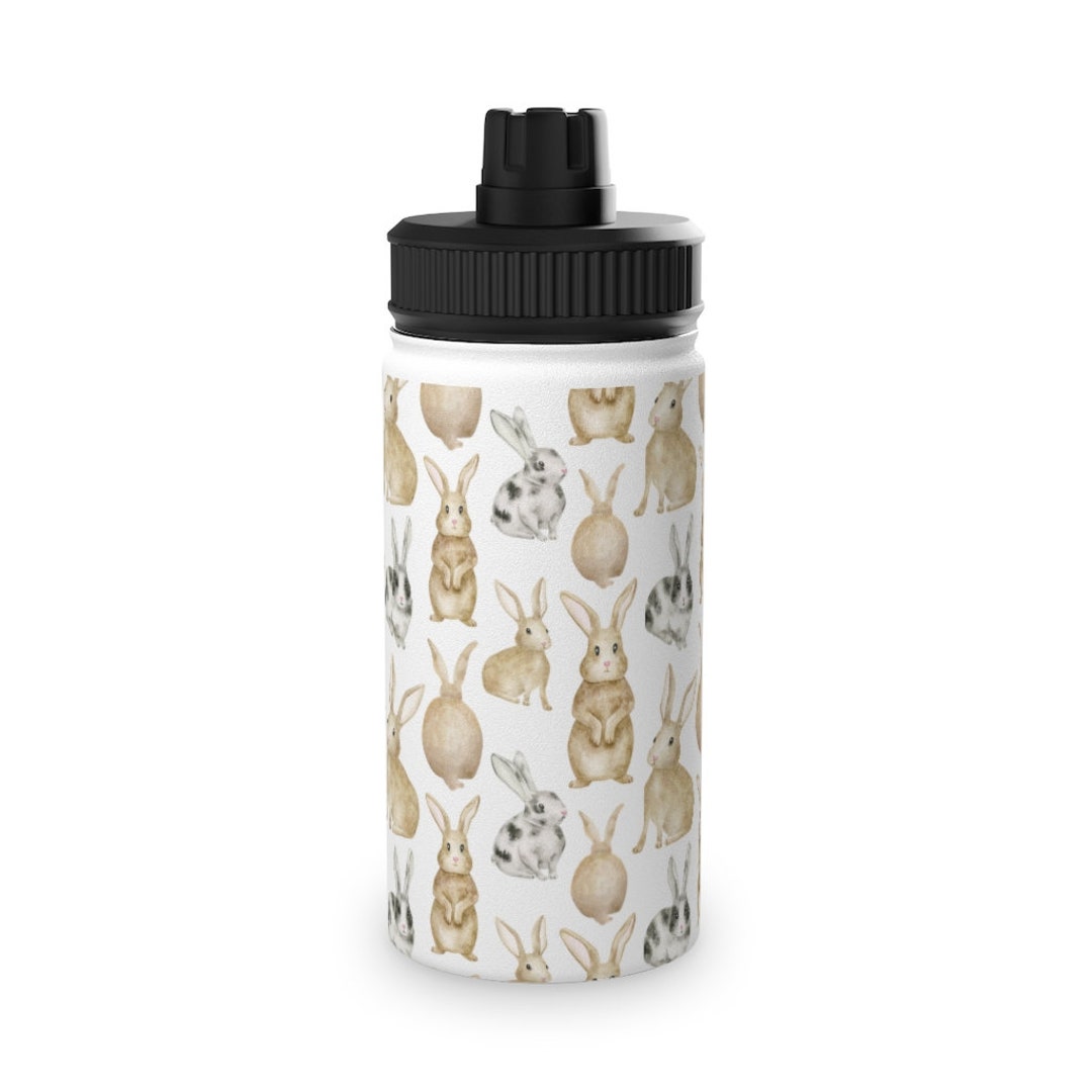 Stainless Steel Water Bottle With Sports Lid Bunny Rabbits - Etsy