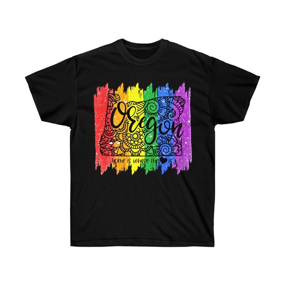 Oregon LGBTQ Pride Support Unisex Ultra Cotton Tee Shirt | Etsy
