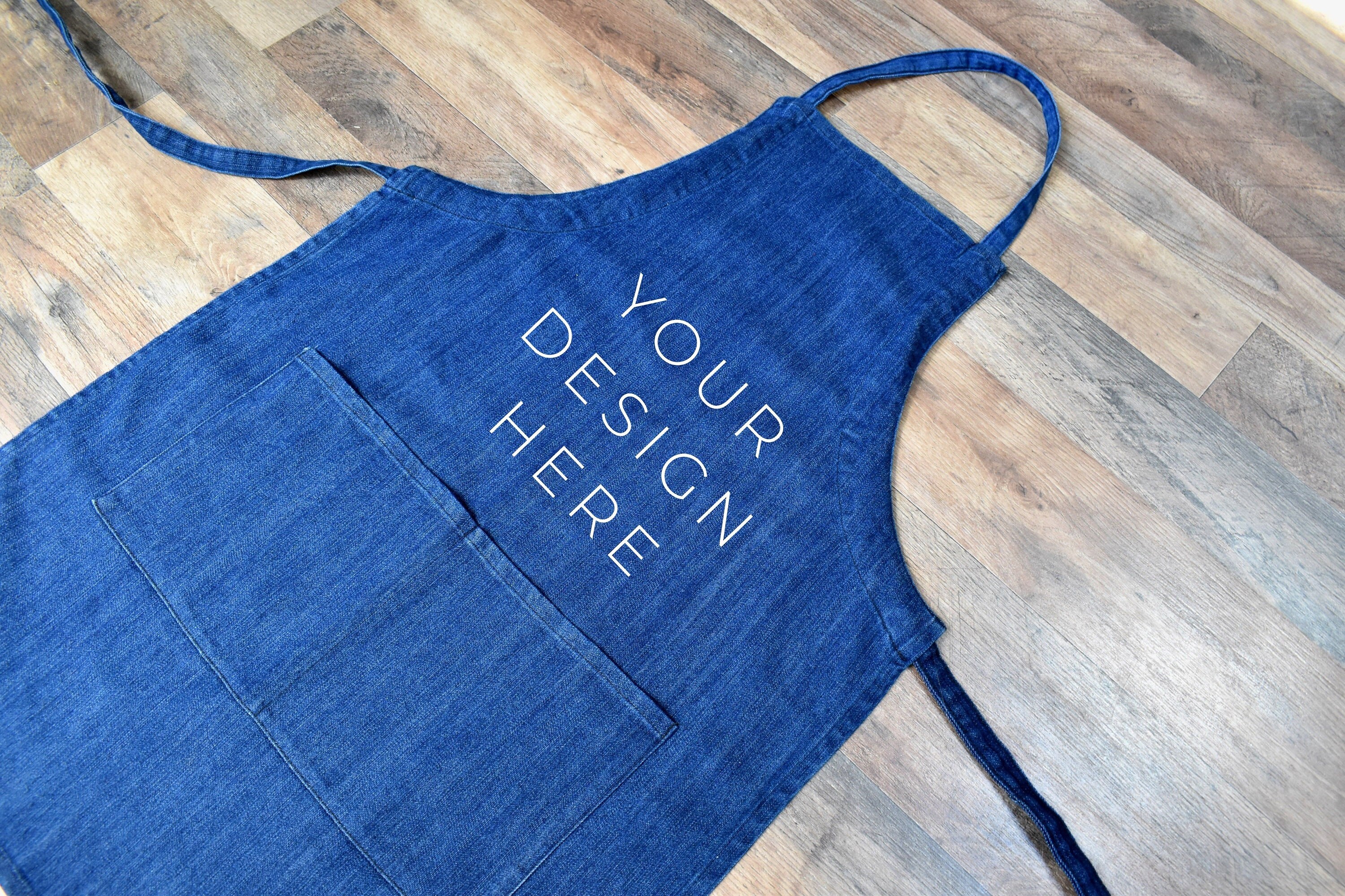 Mockup | Apron Mockup | Q-tees Apron Mockup | Jean Apron Mockup | Denim ...