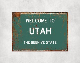 Utah Welcome Sign - Etsy