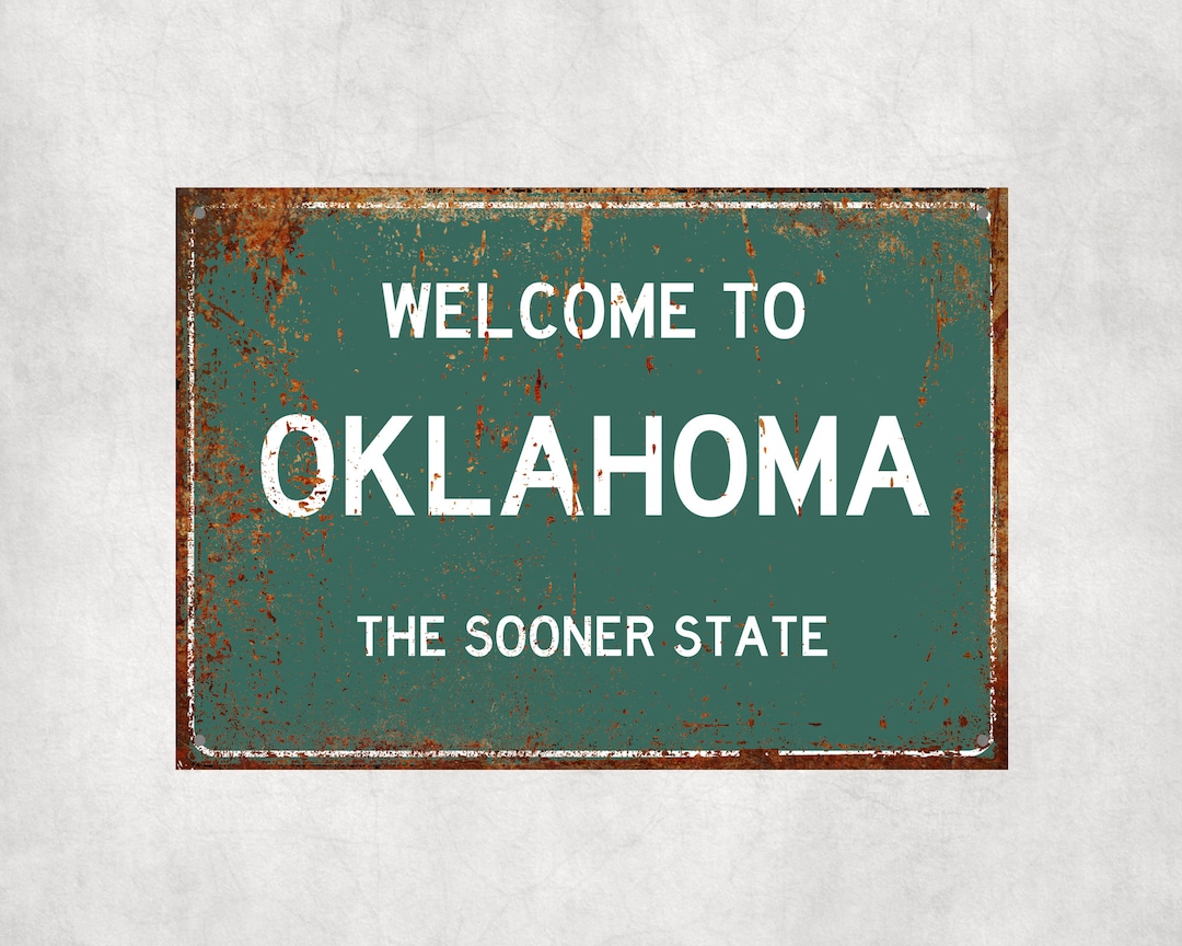 Welcome to OKLAHOMA Sign, Oklahoma Sign, Oklahoma Gift, Oklahoma Gifts ...