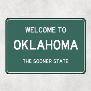 Welcome to OKLAHOMA Sign, Oklahoma Sign, Oklahoma Gift, Oklahoma Gifts ...