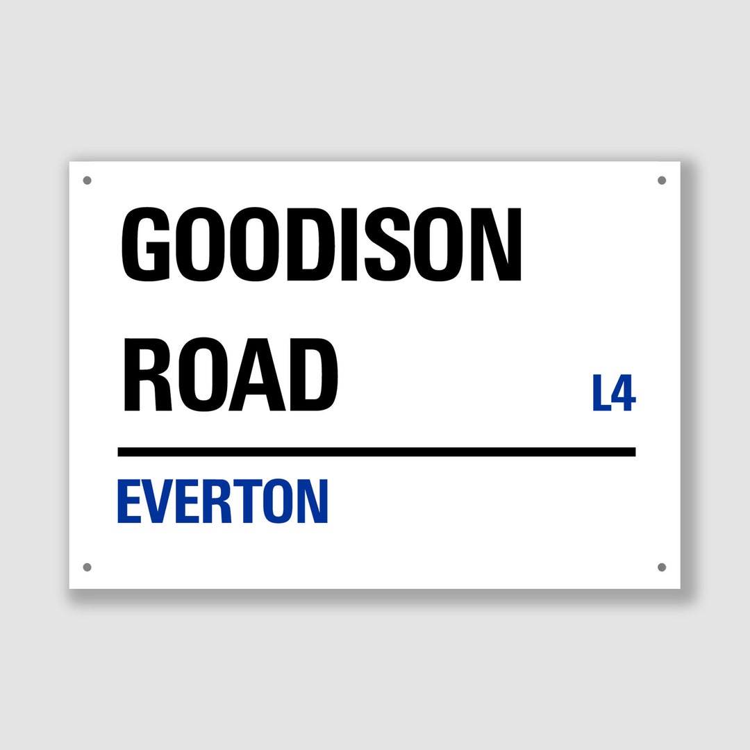 Everton Goodison Road Retro Metal Sign/plaque Man Cave - Etsy