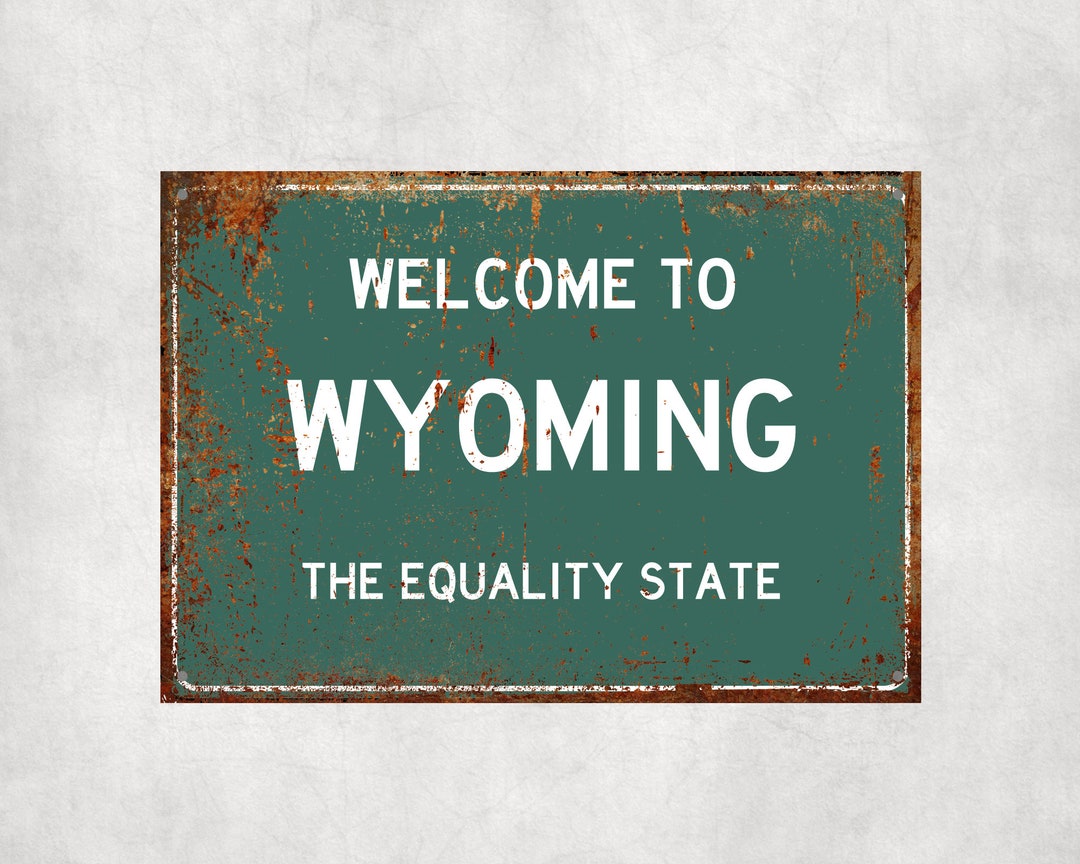 Welcome to WYOMING Sign, Wyoming Sign, Wyoming Gift, Wyoming Gifts ...