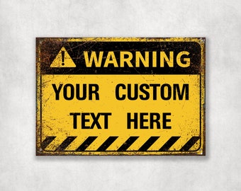 Warning Mechanic at Work Funny Garage Sign, Garage Decor, Classic Car ...