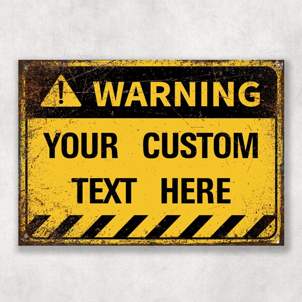 Warning Sign - Etsy