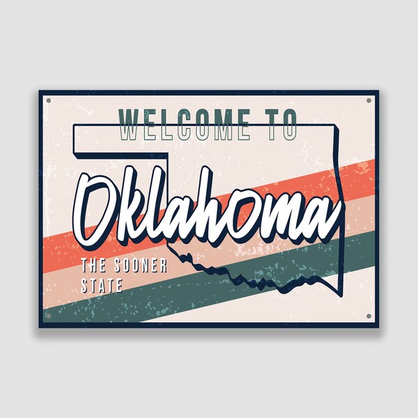 Oklahoma State Sign - Etsy