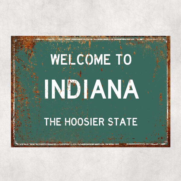 Indiana State Sign - Etsy