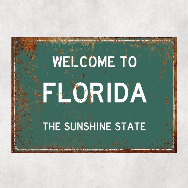 Welcome to Florida Sign - Etsy