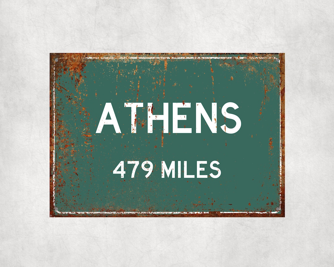 PERSONALIZED ATHENS Sign Athens City Distance Sign City of - Etsy
