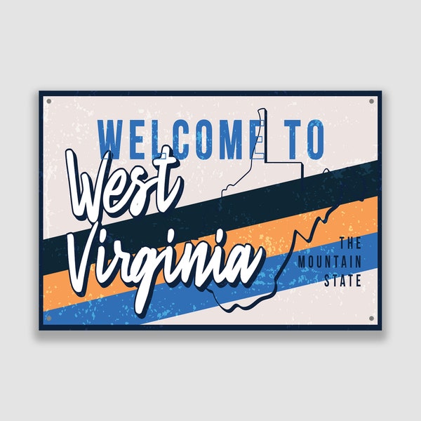 West Virginia Sign - Etsy