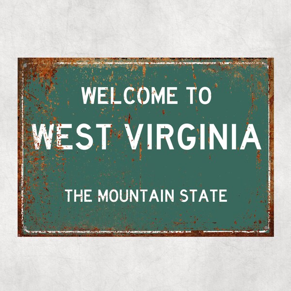 West Virginia Sign - Etsy