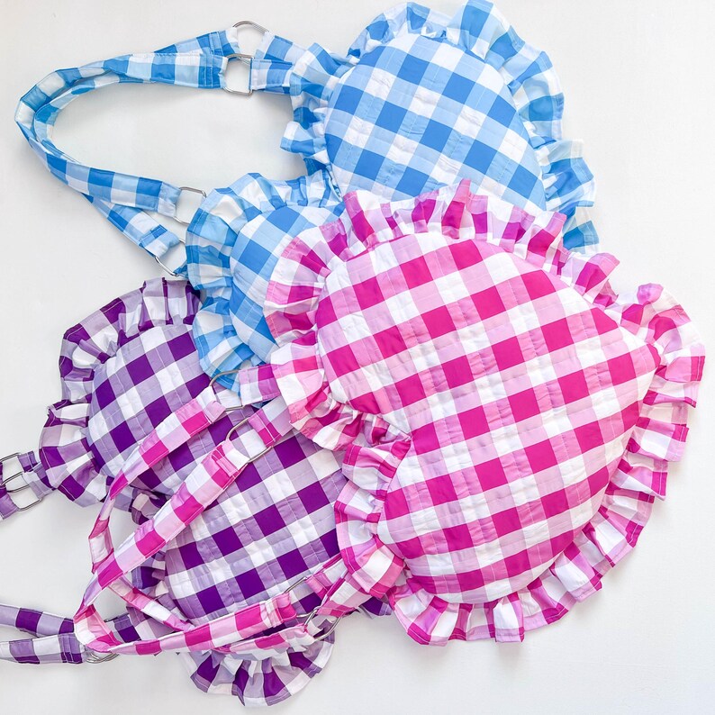 Pink Gingham Taffeta Heart Shape Tote Bag - Etsy