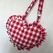 Red Gingham Heart Tote Bag - Etsy