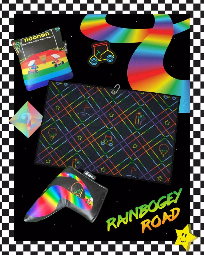 Black Mario Kart Themed Blade Golf Putter Cover (rainbogey Road) - Etsy