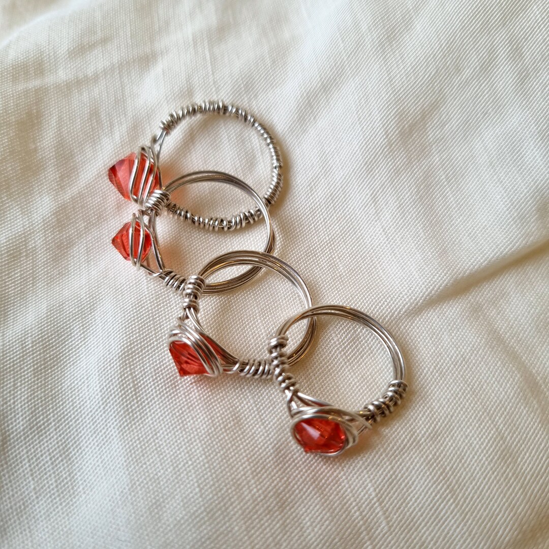 Peach Wire Wrap Ring - Etsy