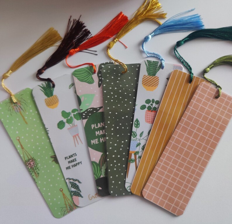 Cute Plant Bookmarks | Plant Lovers Bookmarks - Etsy