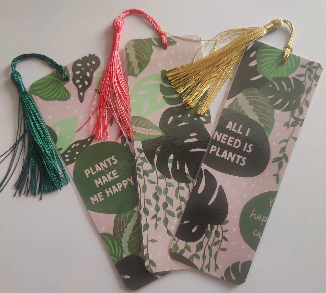 Cute Plant Bookmarks | Plant Lovers Bookmarks - Etsy