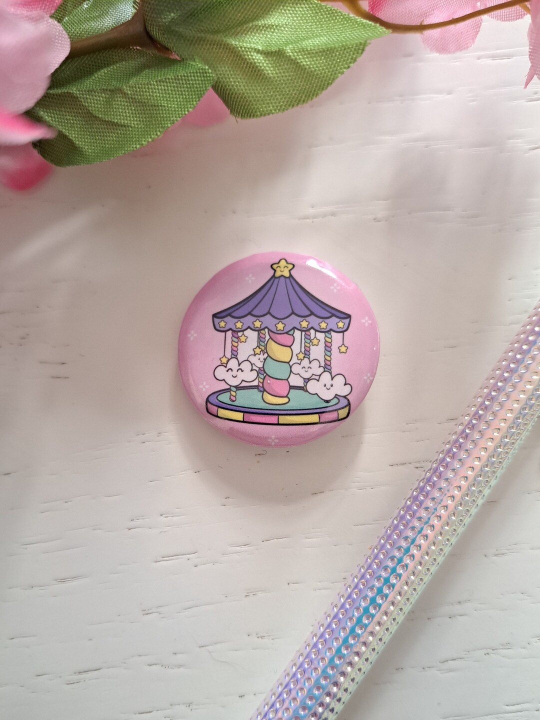 Carousel 32mm Badge Button Badge Pin Badge - Etsy