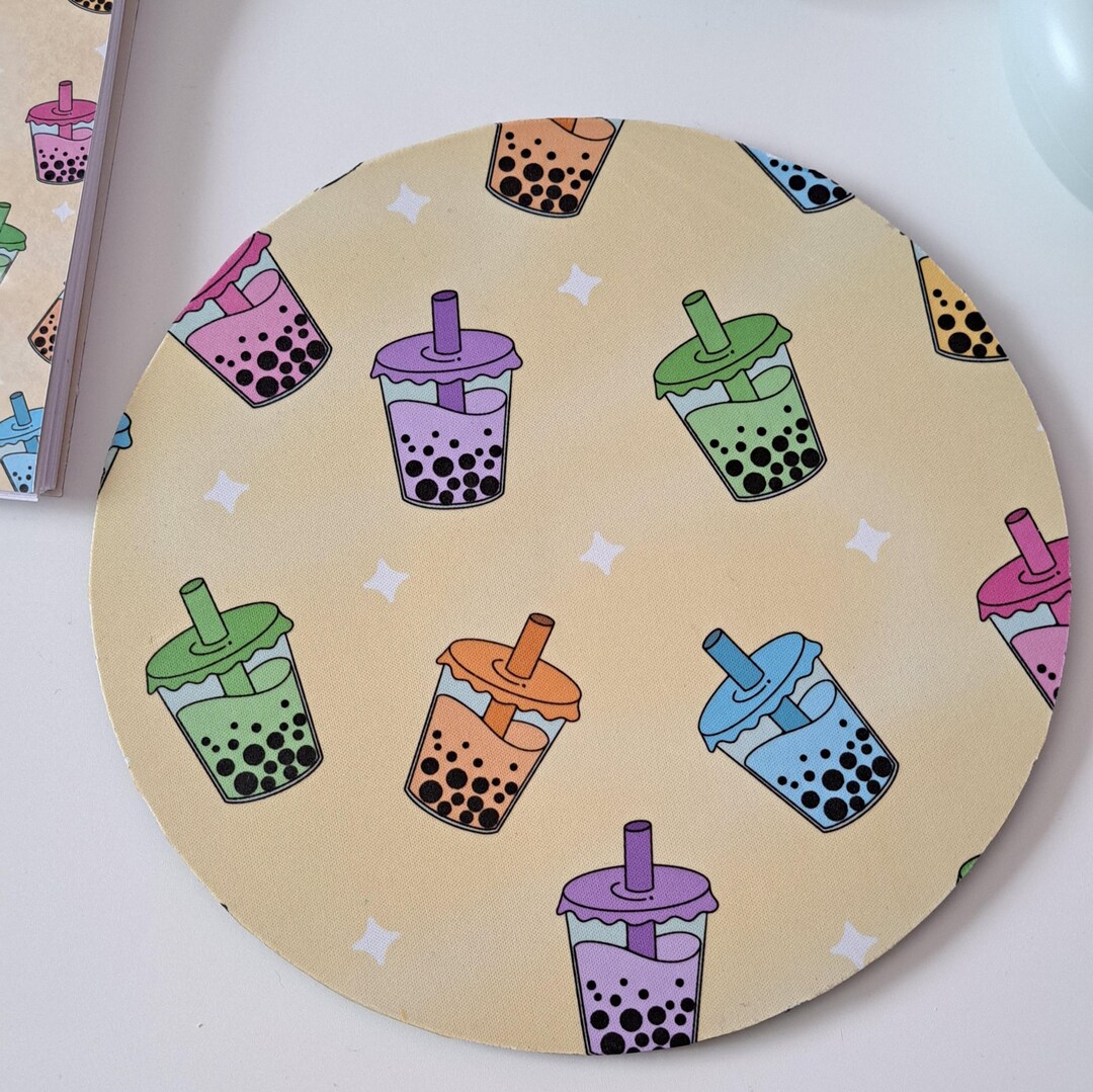 Bubble Tea Mousemat Boba Mousemat Pastel Office Decor Desk Decor - Etsy