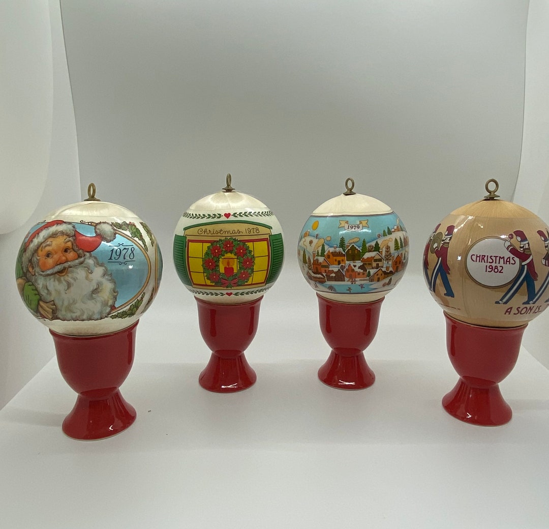 Lot of 4 Vintage Hallmark Christmas Ornaments 1970s - Etsy