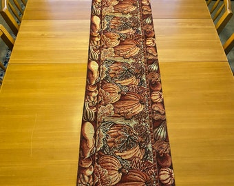 Pumpkin Table Runner, Quilted Fall Wall Hanging, Halloween, Autumn ...